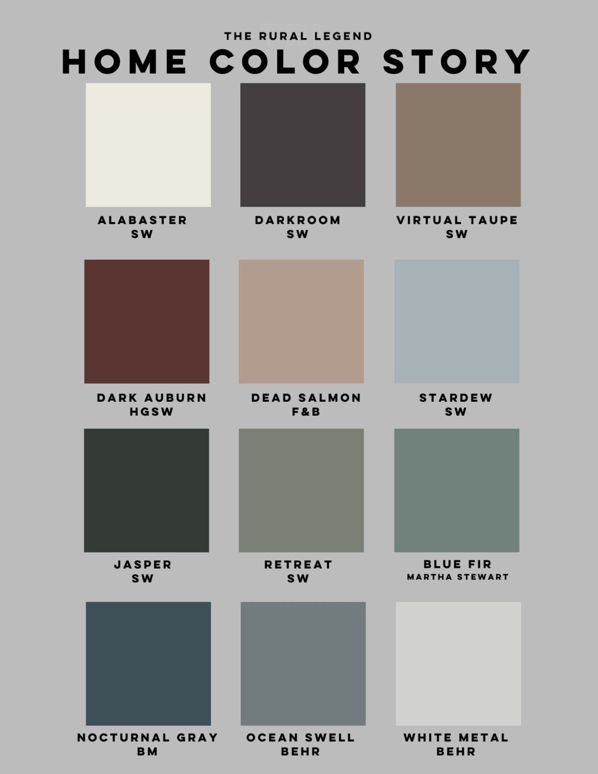 All of The Paint Colors in Our Home - The Rural Legend