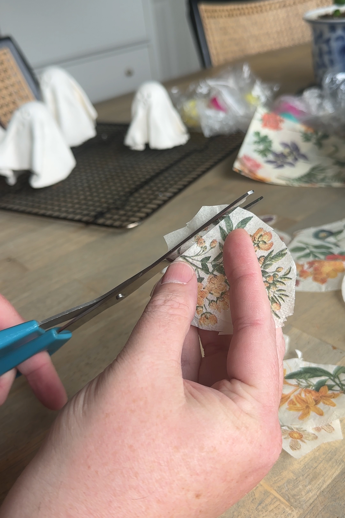 DIY Floral Clay Ghosts – Easy & Affordable Halloween Craft