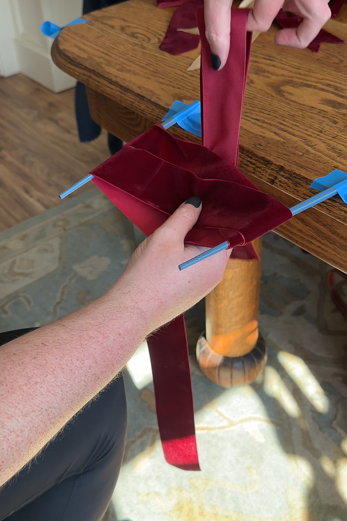 The Easy Way to Make A Large Christmas Bow - The Rural Legend